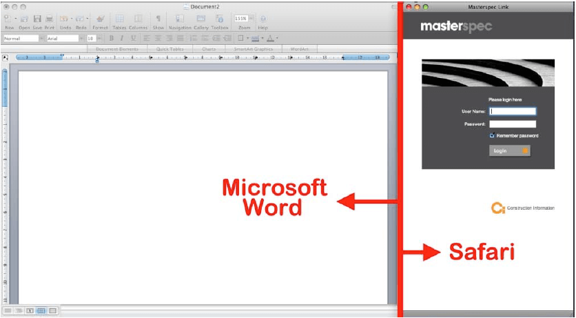 Accessing Masterspec Link - Masterspec